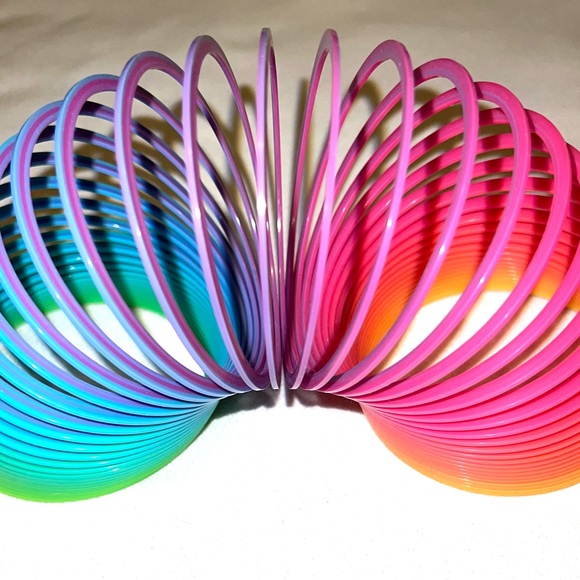 Toys | Vintage Plastic Rainbow Slinky Toys Magic Springs 198s New ...